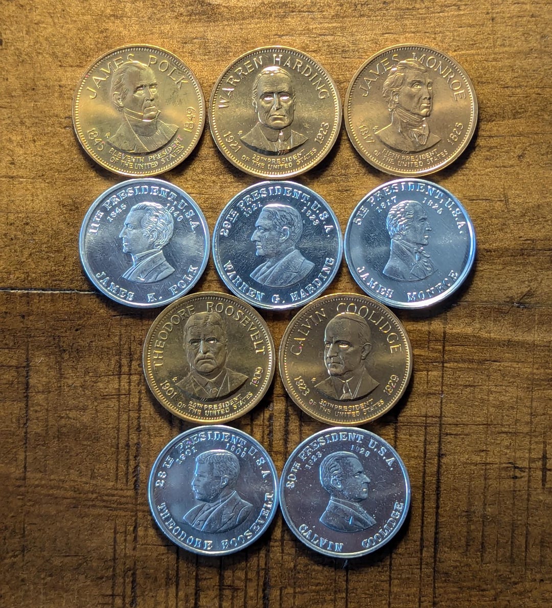 James Polk Warren Harding James Monroe Theodore Roosevelt Calvin ...