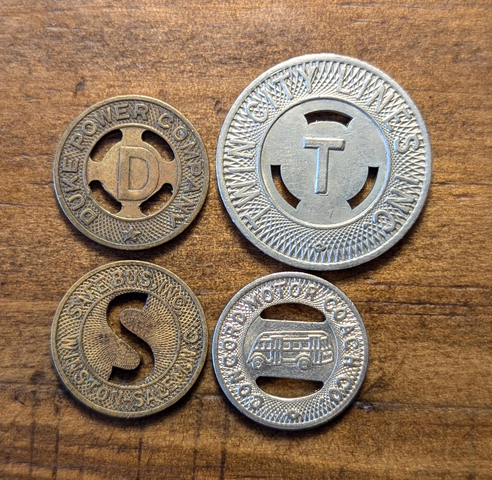 Concord, Durham, Winston Salem, North Carolina NC Coin Transit Token ...