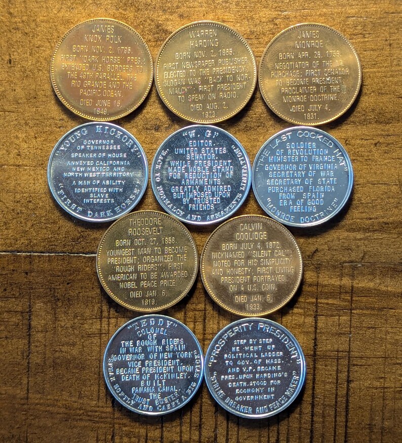 James Polk Warren Harding James Monroe Theodore Roosevelt Calvin ...