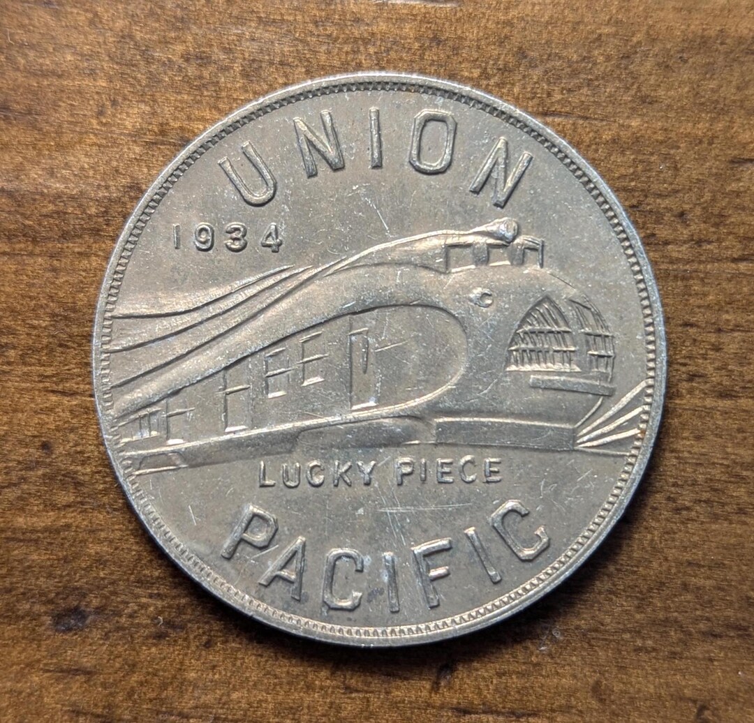1934 Union Pacific Railroad UPRR Lucky Piece Alcoa Aluminum Pullman Car ...