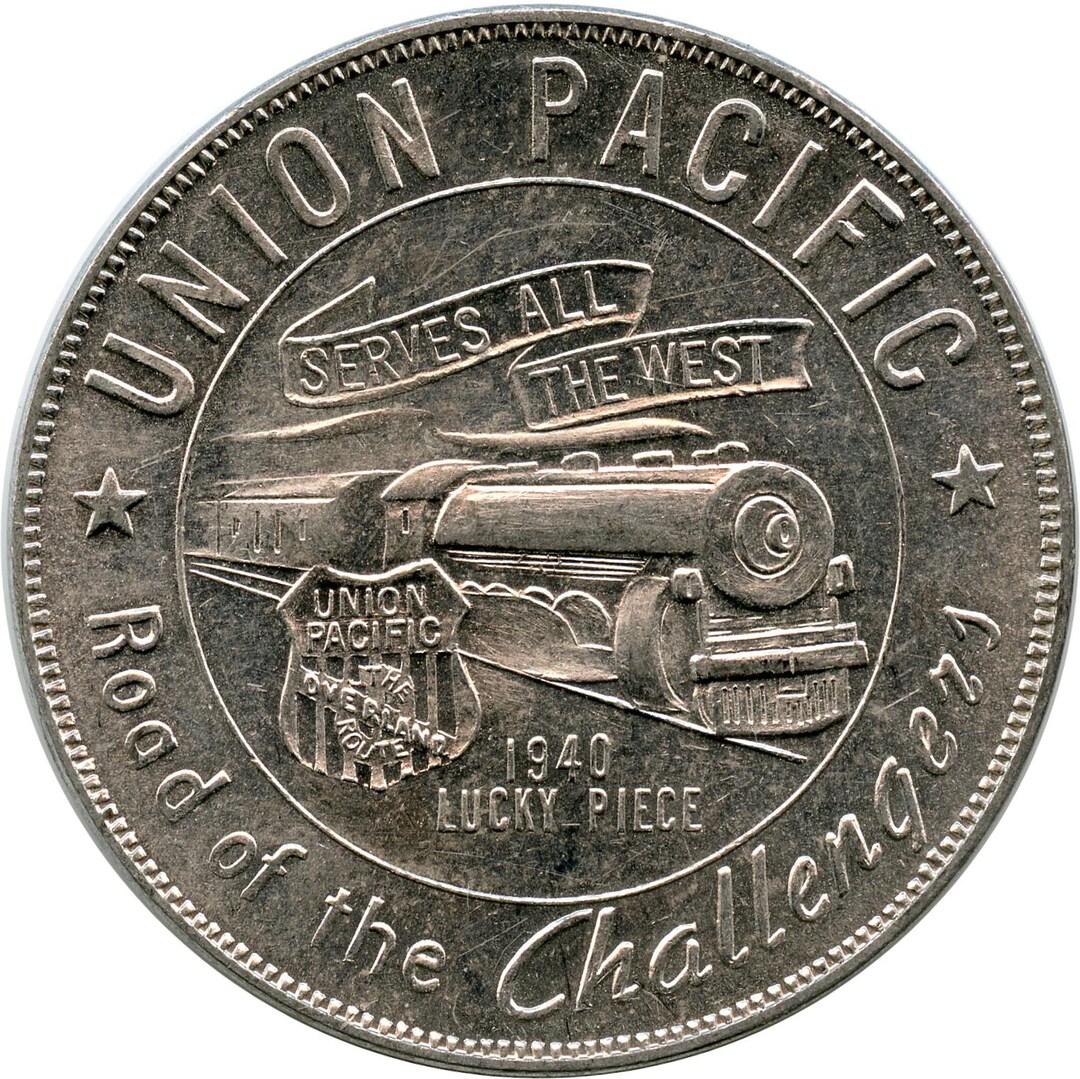 1940 Union Pacific Railroad UPRR Lucky Piece Alcoa Aluminum Train ...