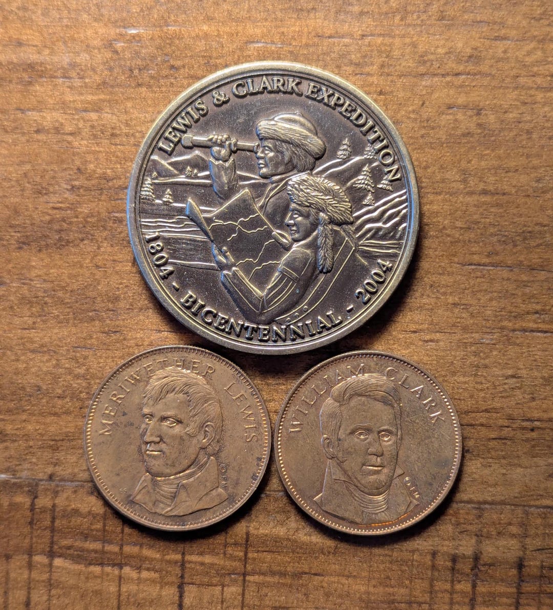 Lewis & Clark Expedition Bicentennial Medal Token + William Clark and ...