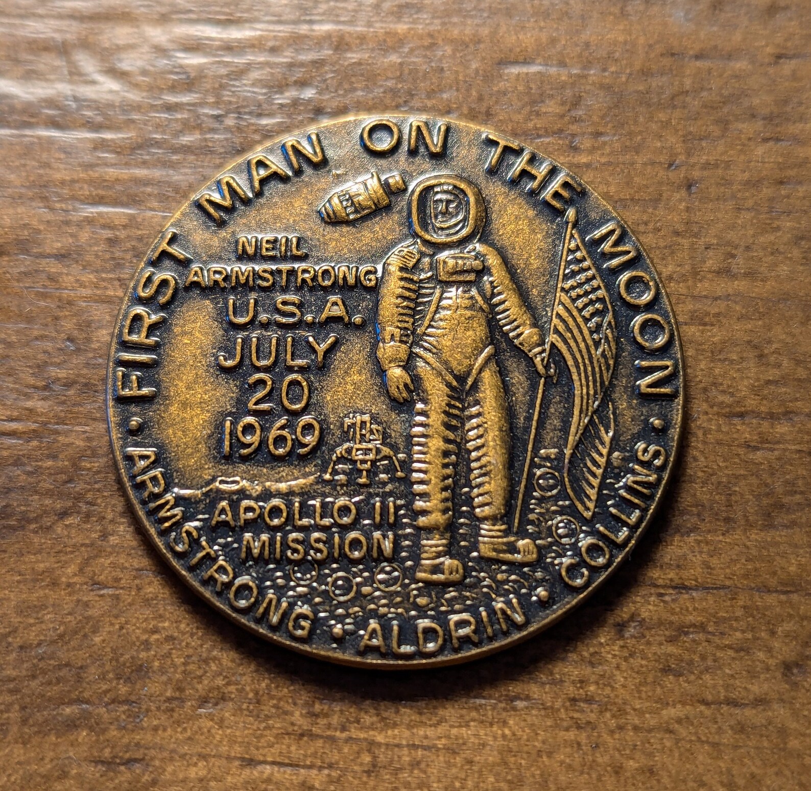 First Man on the Moon Neil Armstrong July 20, 1969 Apollo 11 Mission ...