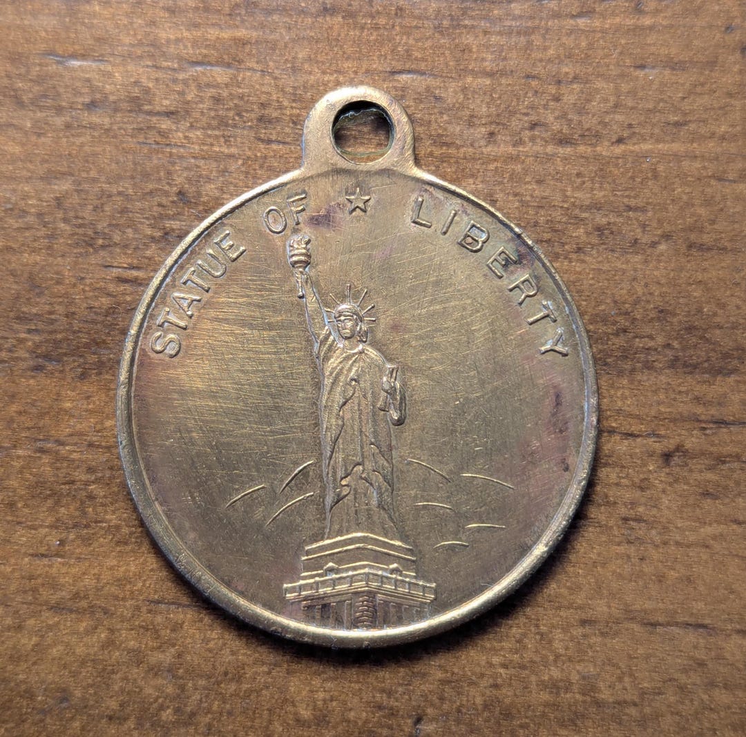 New York City Statue of Liberty New Colossus Emma Lazarus Keychain ...