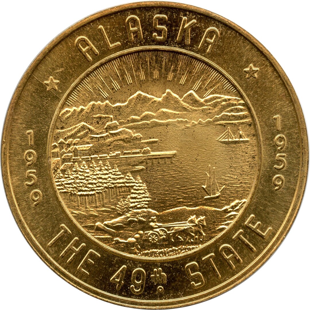 1959 Fairbanks, Alaska AK the 49th State One Dollar in Trade so Called ...