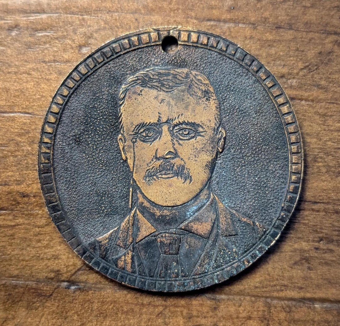 1904 Theodore Roosevelt & Charles Fairbanks Political Campaign Medal Brass 32mm Token - Etsy