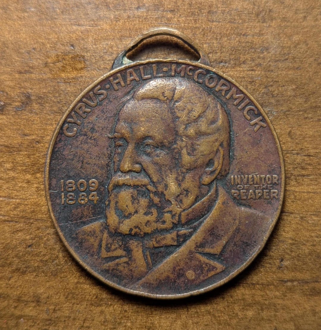 Cyrus Hall Mccormick Inventor of Reaper International Harvester Farm ...