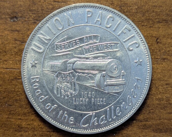 1940 Union Pacific Railroad UPRR Lucky Piece Alcoa Aluminum Train ...