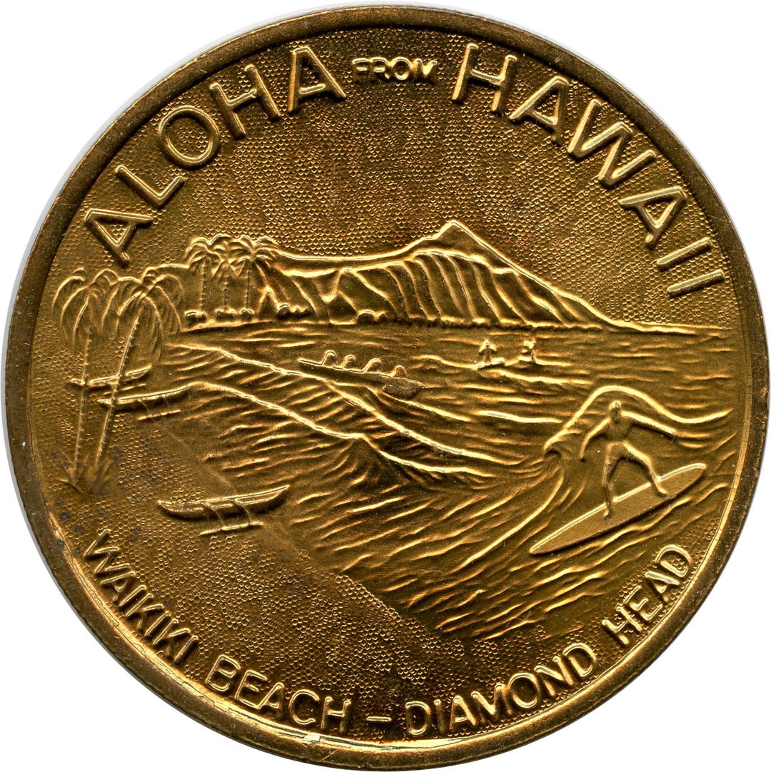 Honolulu, Hawaii HI Aloha From Hawaii Waikiki Beach Diamond Head Surfer ...