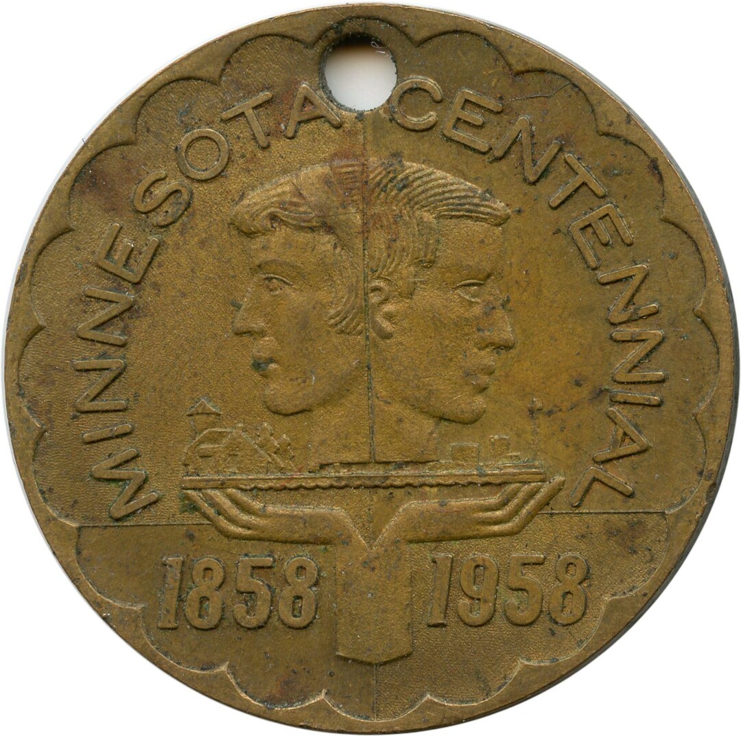 1958 Minnesota Centennial Twin City Federal Savings and Loan Key Fob ...