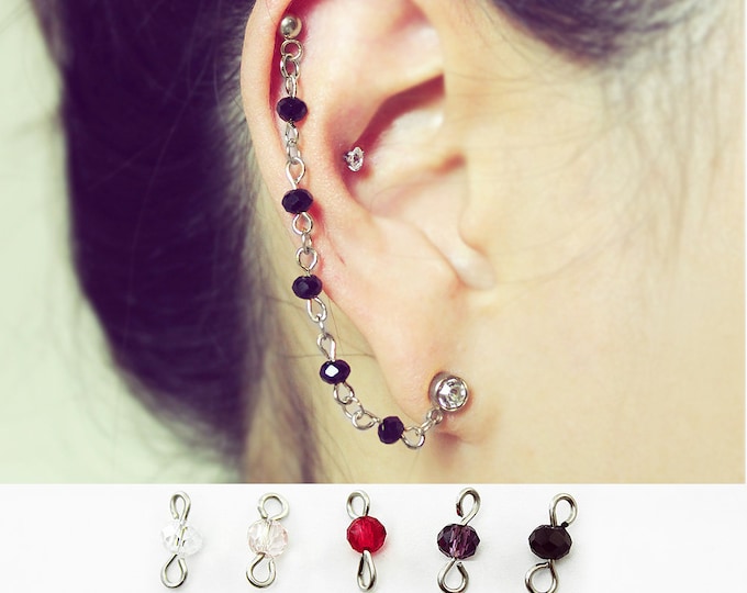 Feather Dangle Cartilage Earring Helix Earring 20g 16g Ear - Etsy