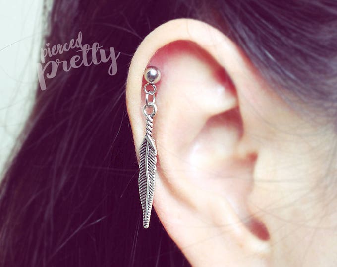 Cross Chain Earring, Helix Earring, 20g 16g Ear Cartilage Chain Jewelry ...