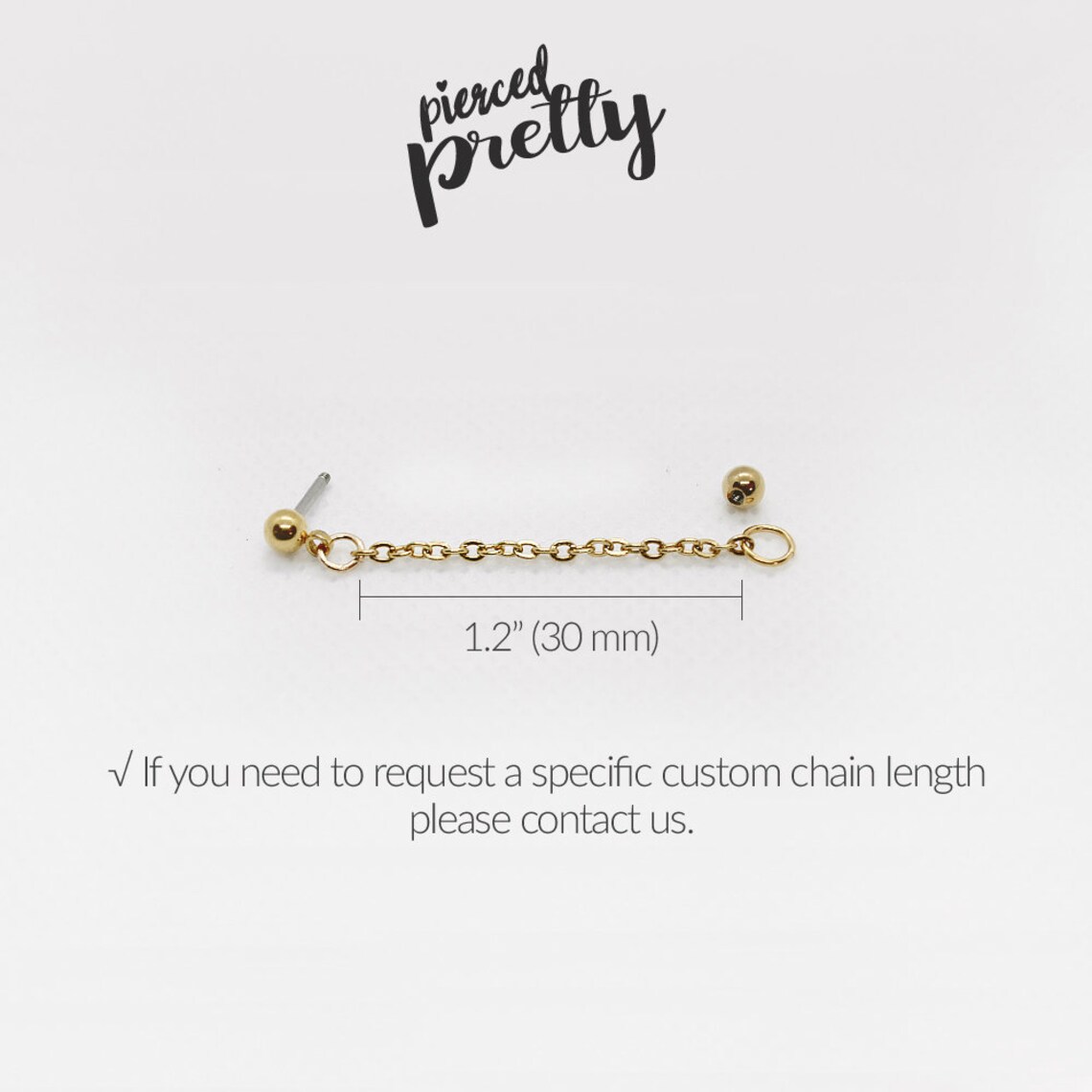 16g Conch Chain Earring Conch Hoop Earring Helix Earring - Etsy