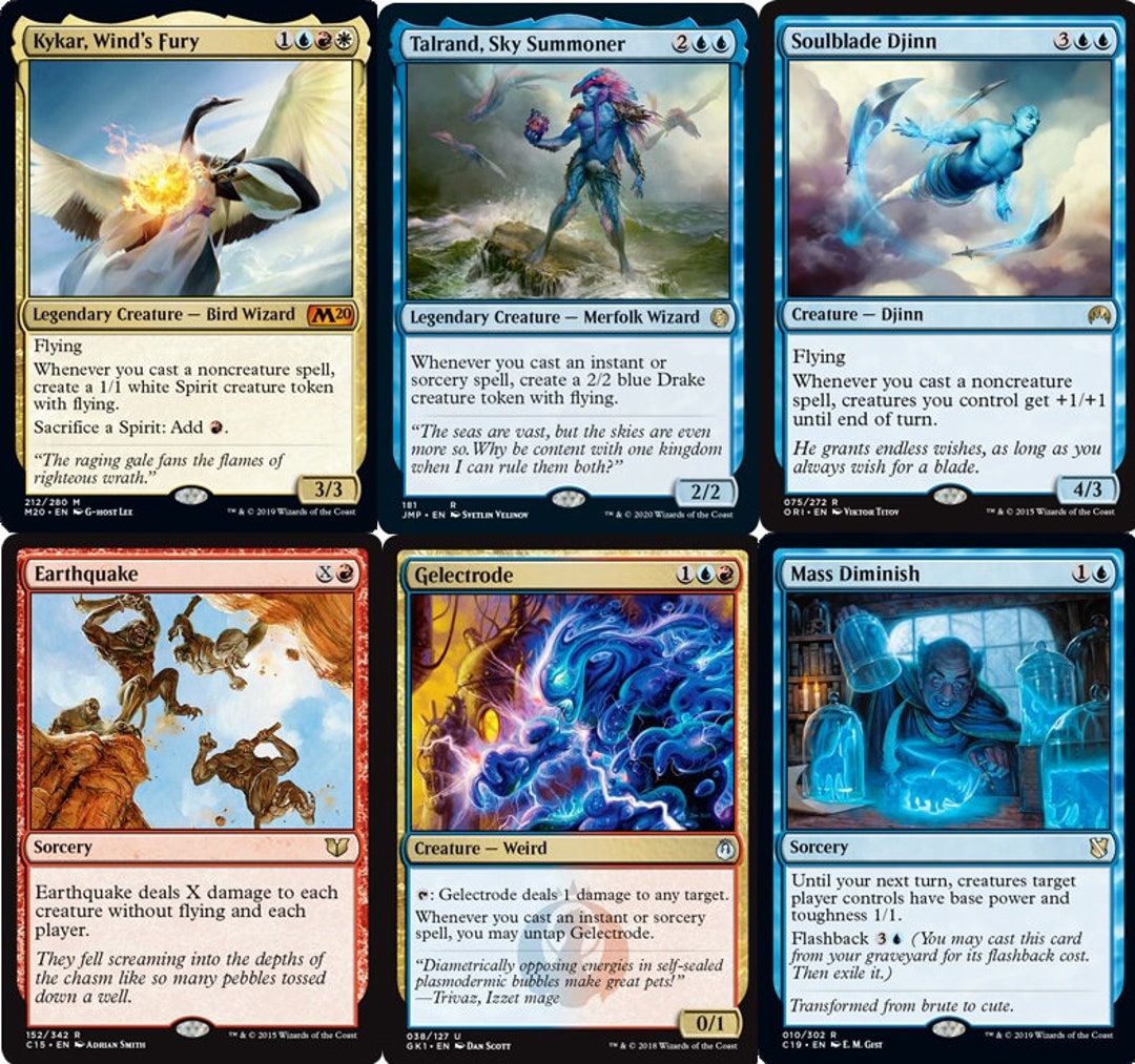 Custom Commander Deck Kykar Wind's Fury Anthem Spirits EDH Magic ...