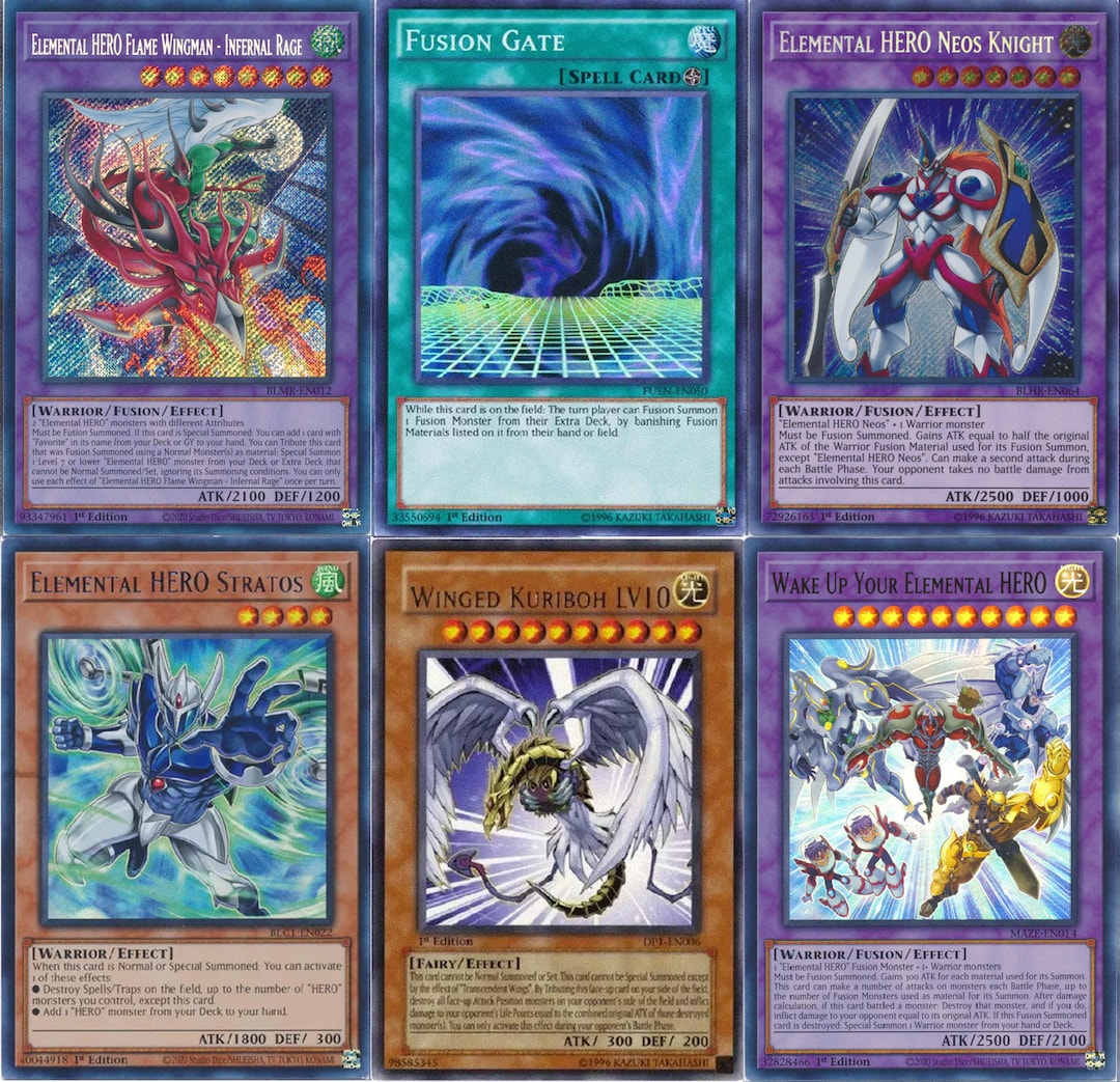 Yugioh Jaden 2024 Deck Wake up Elemental HERO Flame Wingman Infernal ...