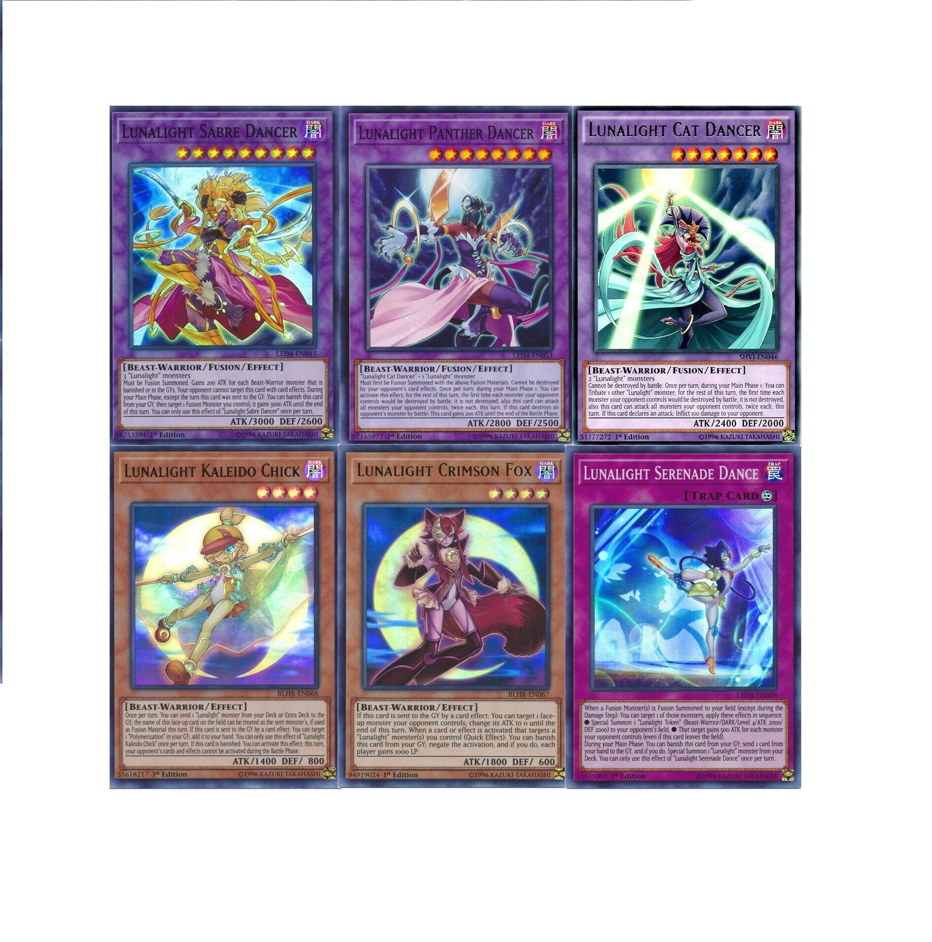 Yugioh Lunalight 2023 Deck Dance Leo Dancer Kaleido Chick Tenki 51 ...