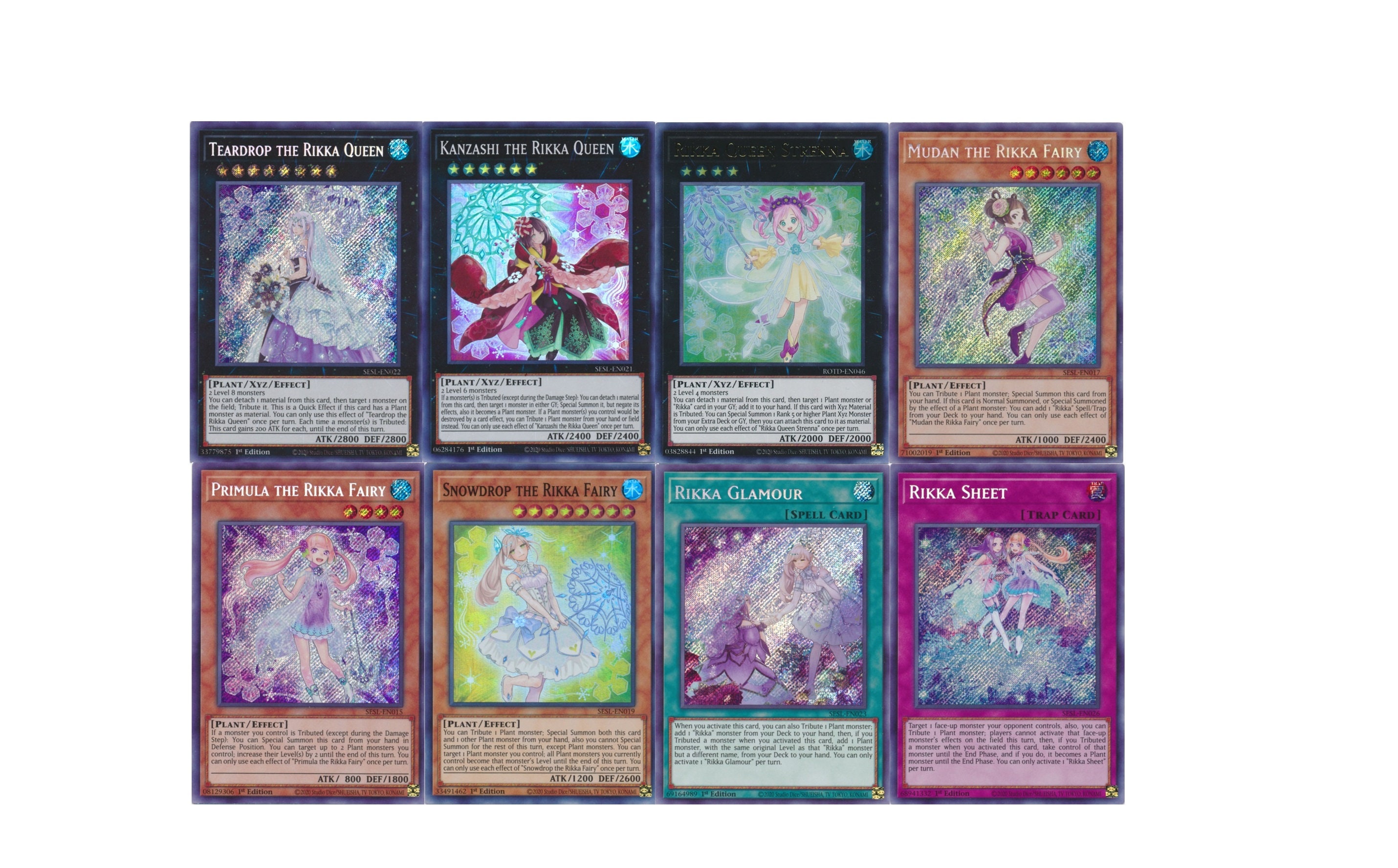 Yugioh Rikka Plant 2023 Deck Teardrop Queen Strenna Snowdrop Primula 55 ...