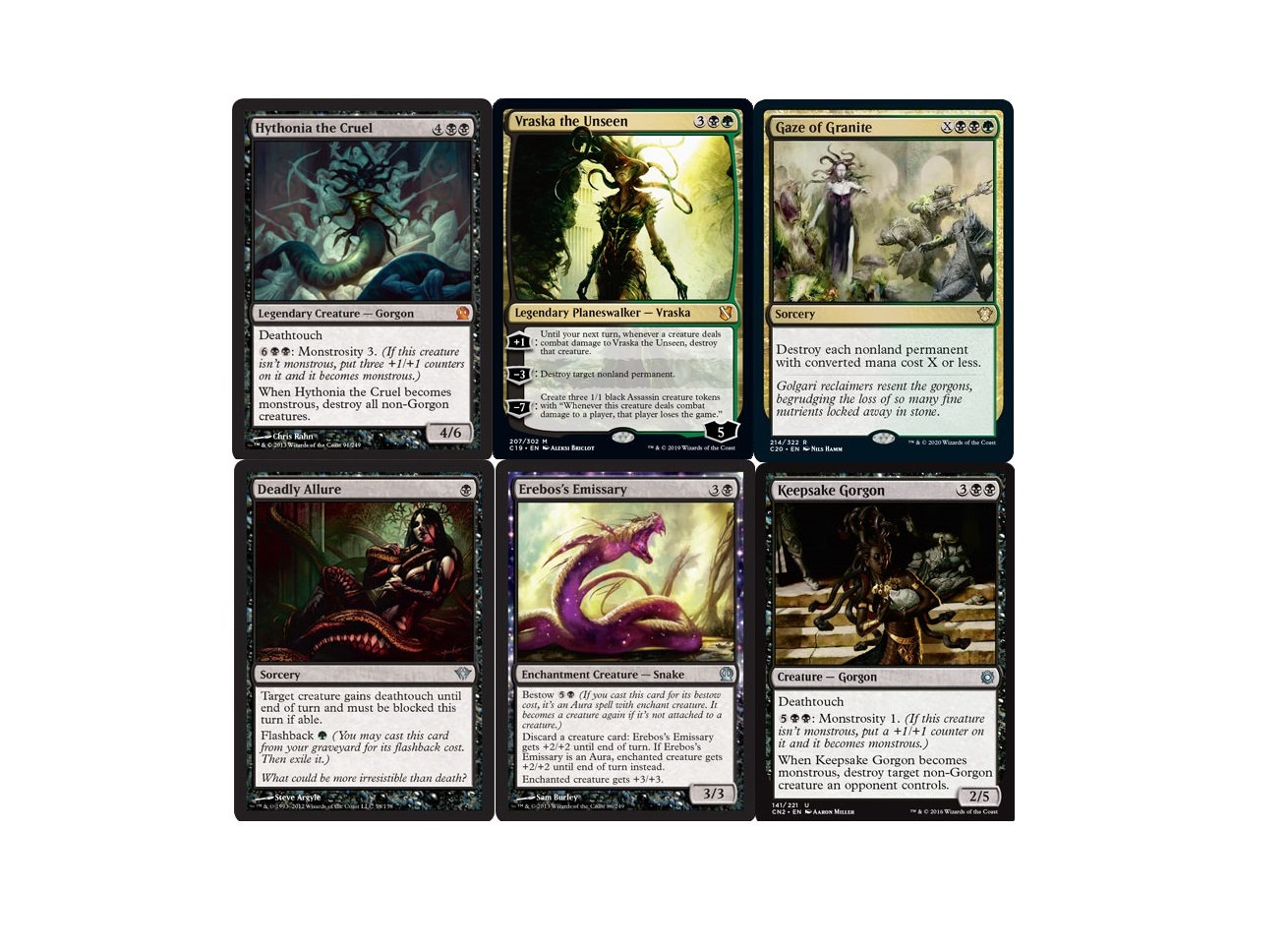 Gorgon Deathtouch 60 Card Mtg Deck Magic The Gathering Rtp Hythonia Vraska Etsy