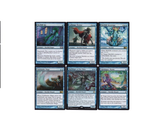 Merfolk blue Deck Harbinger Tides Sovereign Lullmage | Etsy