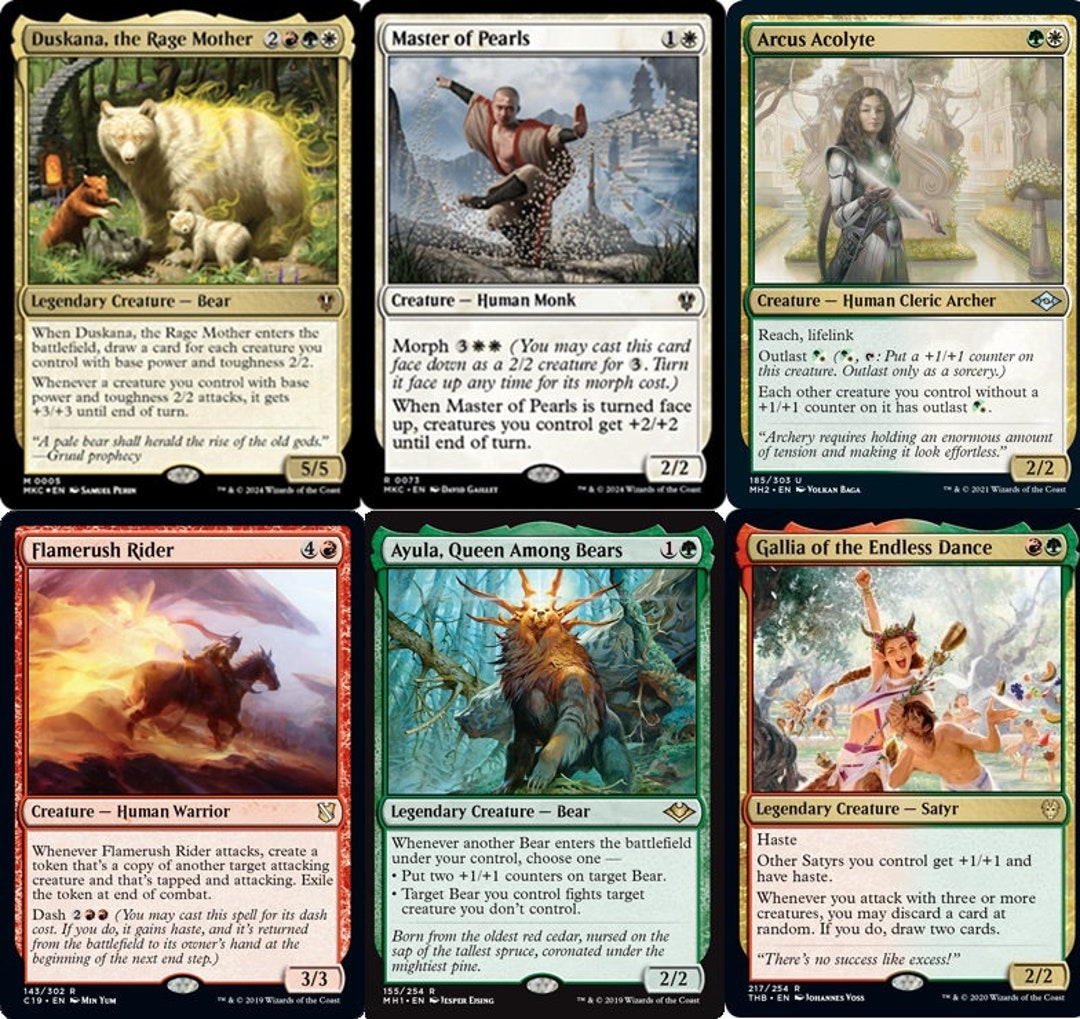 MTG Commander EDH Deck Duskana, the Rage Mother 100 Magic Cards Custom ...