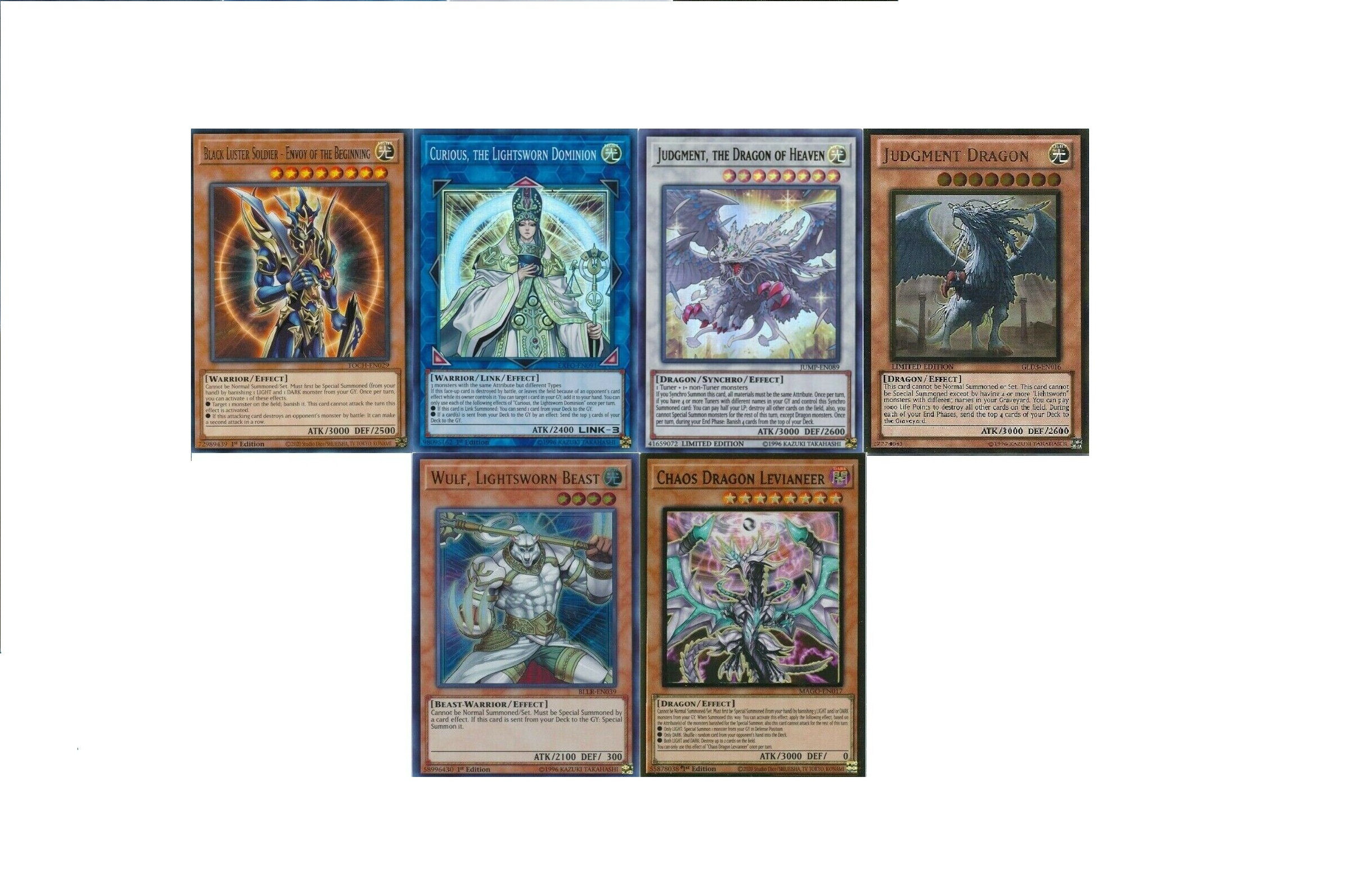 Yugioh Chaos Lightsworn Tournament Deck Minerva Judgment Dragon 55 ...