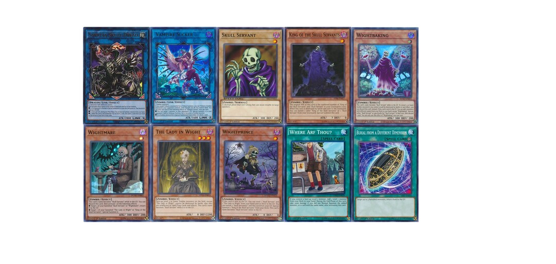 Yugioh Skull Servant 2024 Deck Wightmare King Lady Wight Wightprince 55 ...