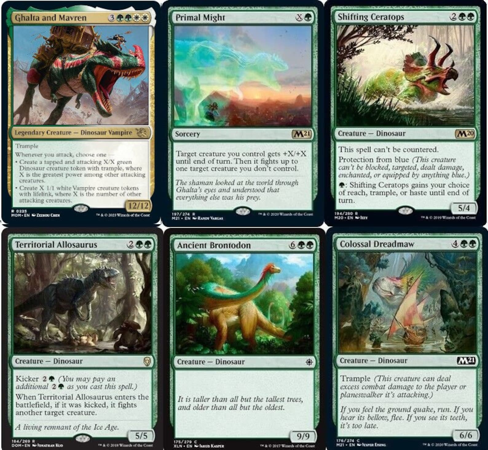 Mighty Dinos-60 Card Magic the Gathering Deck-mtg-ghalta Primal Hunger ...