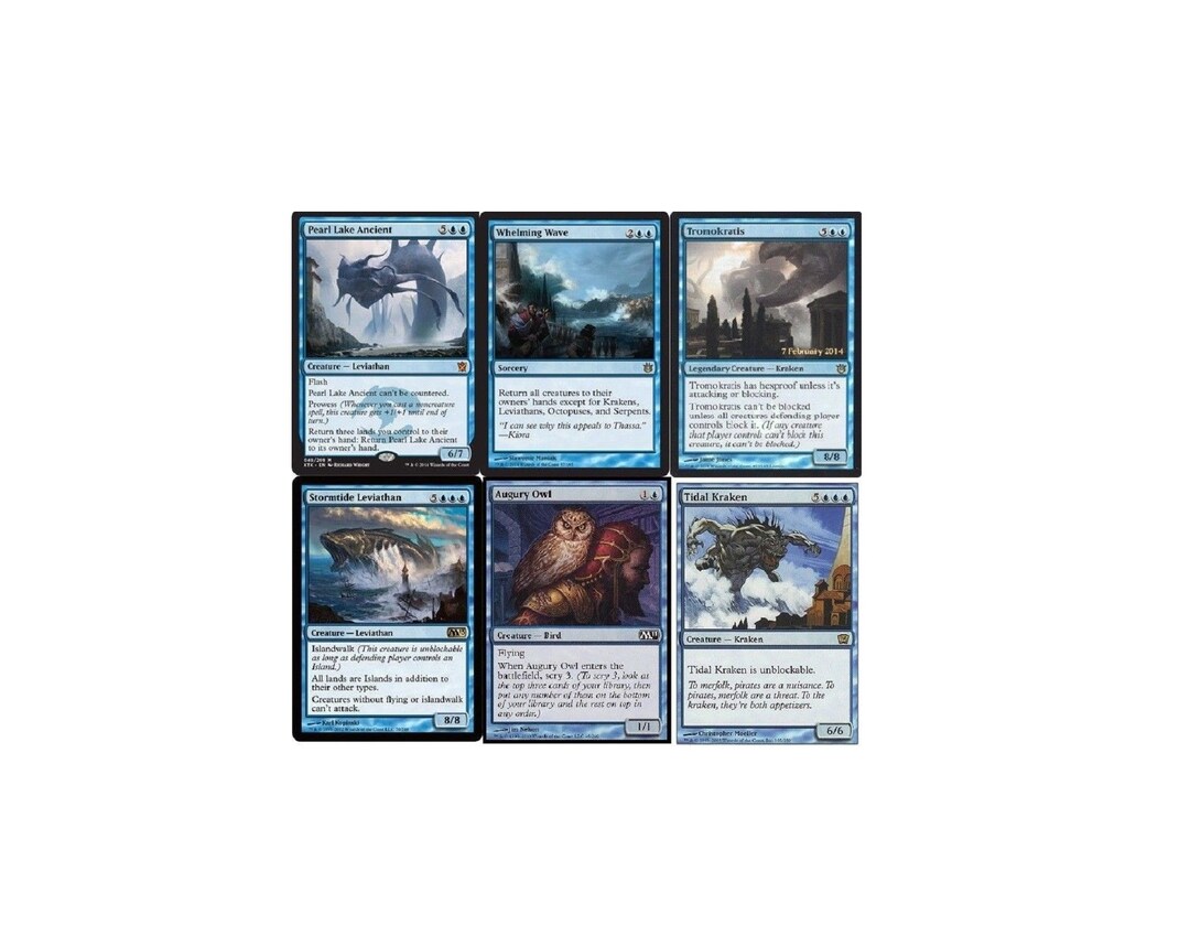 Sea Monster blue Deck Pearl Lake Ancient Tidal Kraken - Etsy