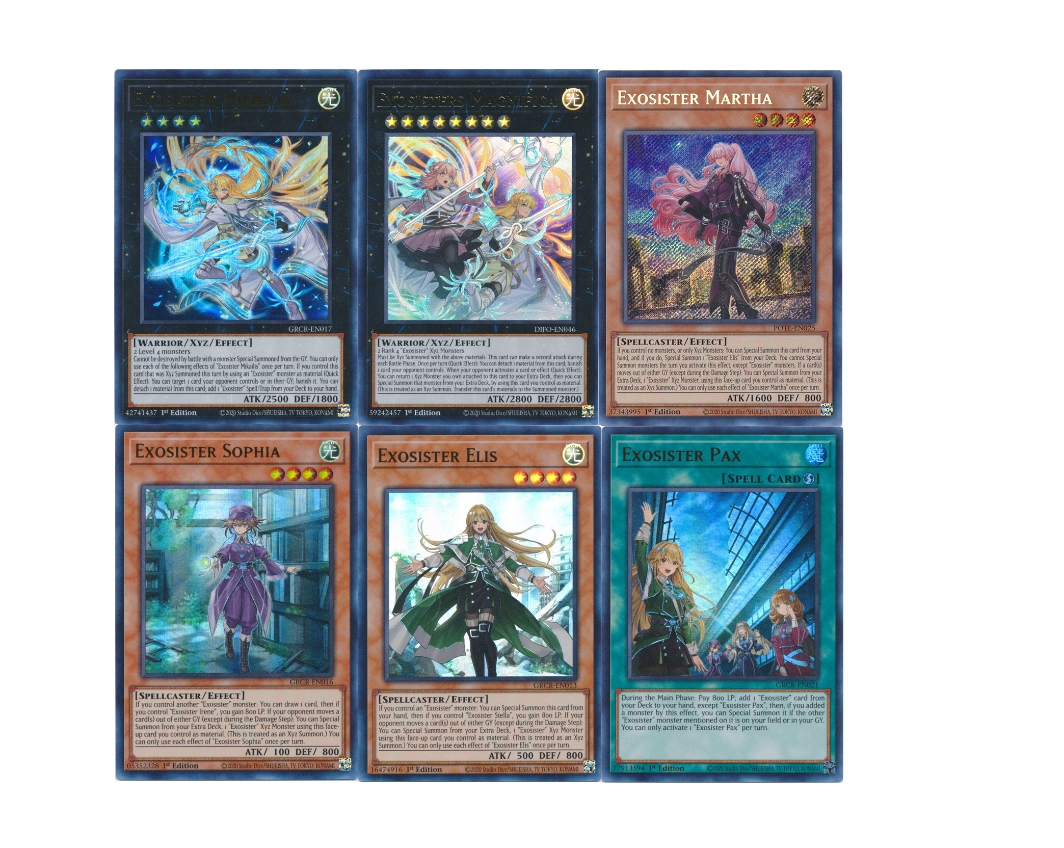 Yugioh Exosister 2023 Deck Martha Sophia Mikailis Magnifica Vadis Elis ...