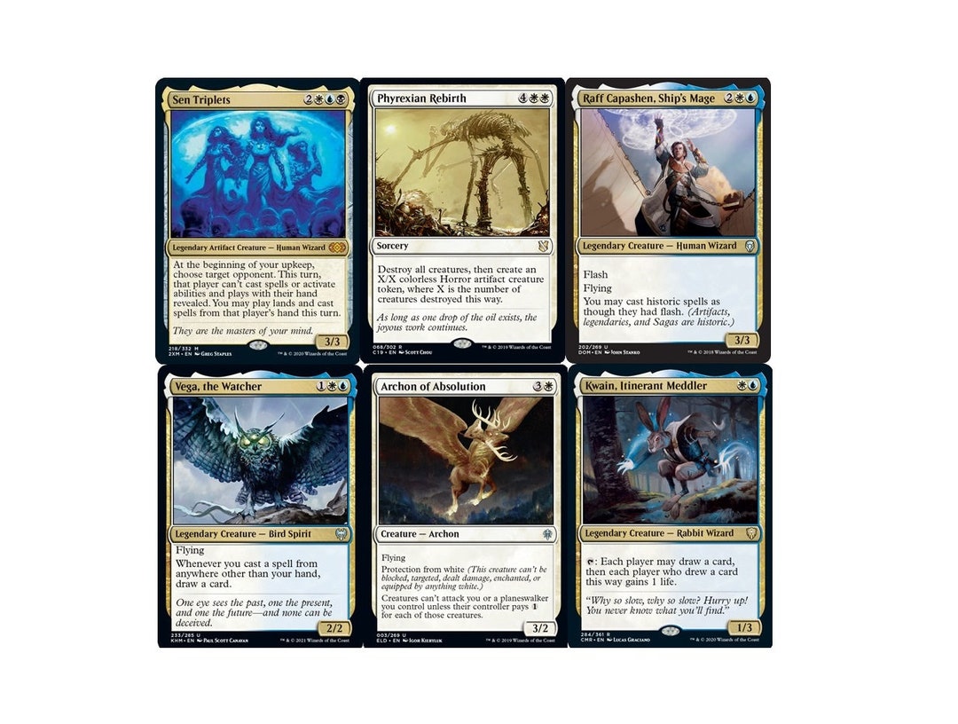 MTG Commander EDH Deck Sen Triplets 100 Magic Cards Custom Deck Esper ...