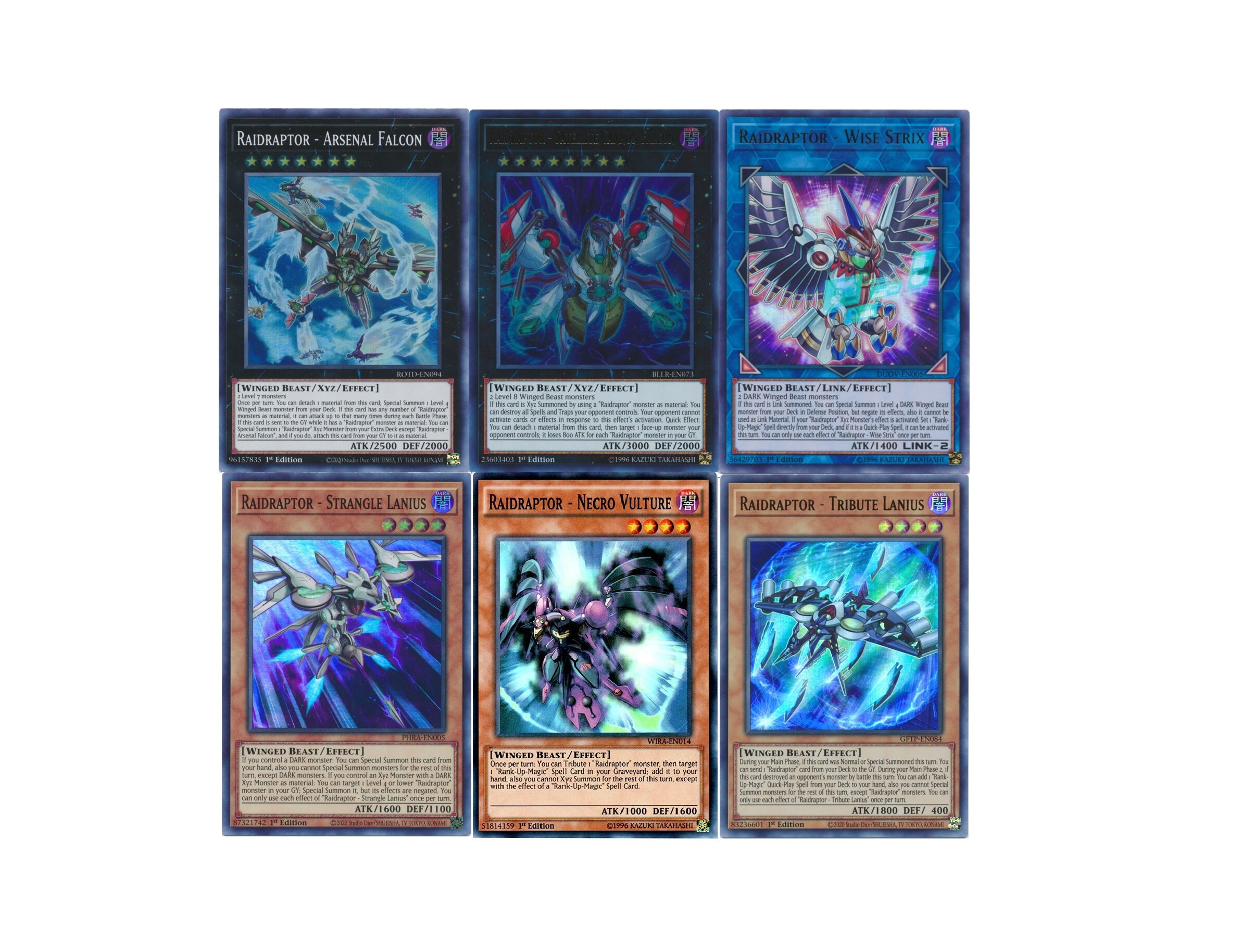 Yugioh Raidraptor 2023 Deck Wise Strix Ultimate Falcon Tribute 55 Cards ...
