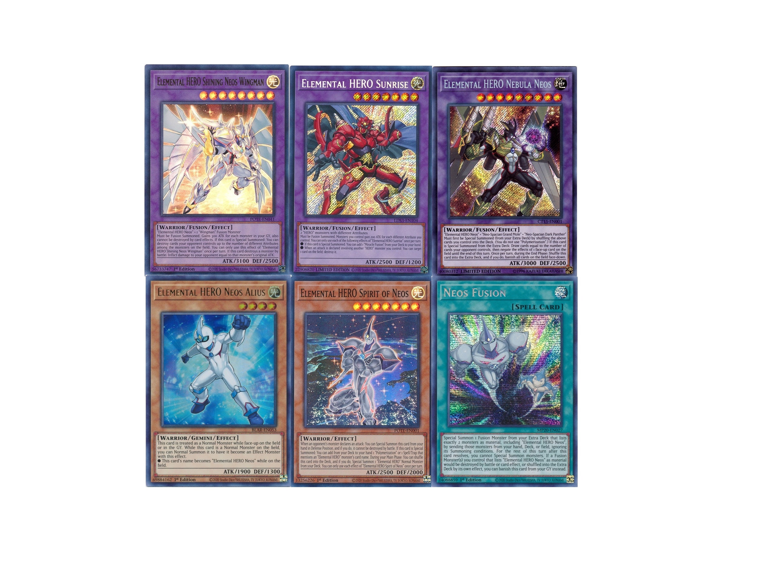 Yugioh Neo-spacian 2023 Deck Elemental Hero Shining Neos Wingman Jaden ...