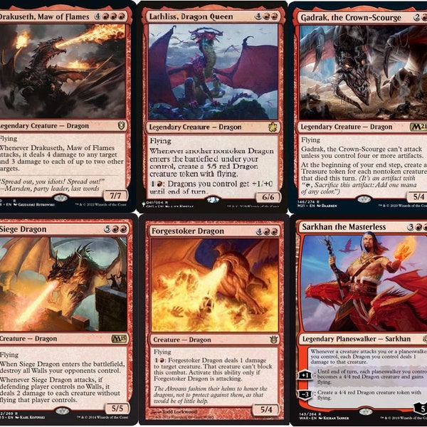 Mtg Dragon Deck - Etsy