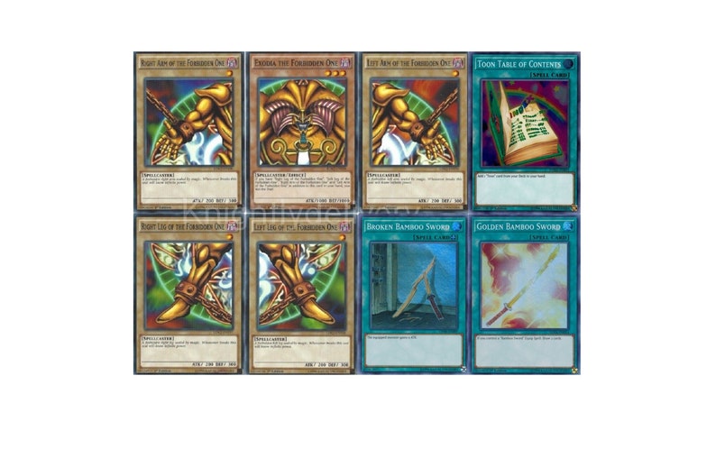 Yugioh Exodia 2023 Deck Espada de Bambú Rota Mesa Toon Golden NM - Etsy ...