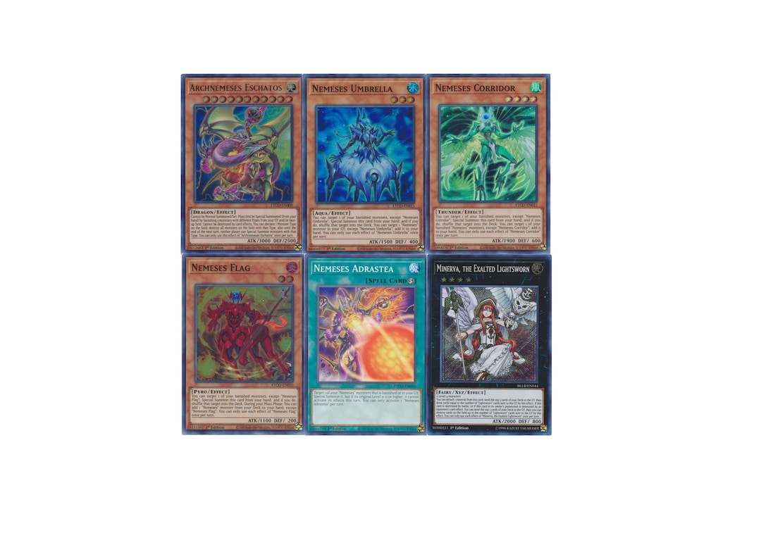 Yugioh Nemeses Lightsworn 2023 Deck Archnemeses Eschatos Minerva ...