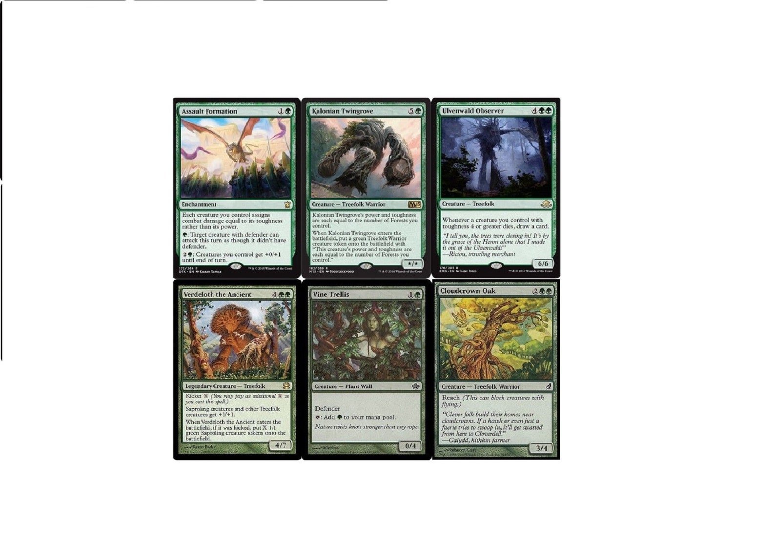 Treefolk Deck Verdeloth Ancient Twingrove Ulvenwald Tracker MTG Magic ...