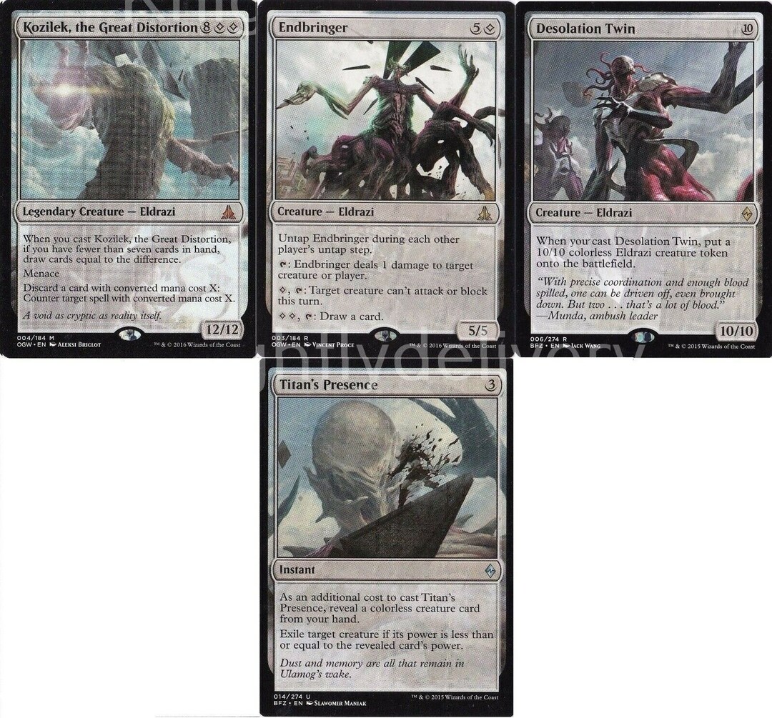 Colorless Eldrazi Complete Deck Endbringer Kozilek 60 Cards MTG NM ...