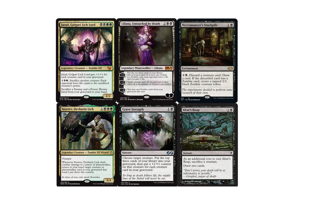 Liliana's Zombies-60 Card Magic the Gathering Deck-mythics-rares-mtg-rtp-storrev - Etsy