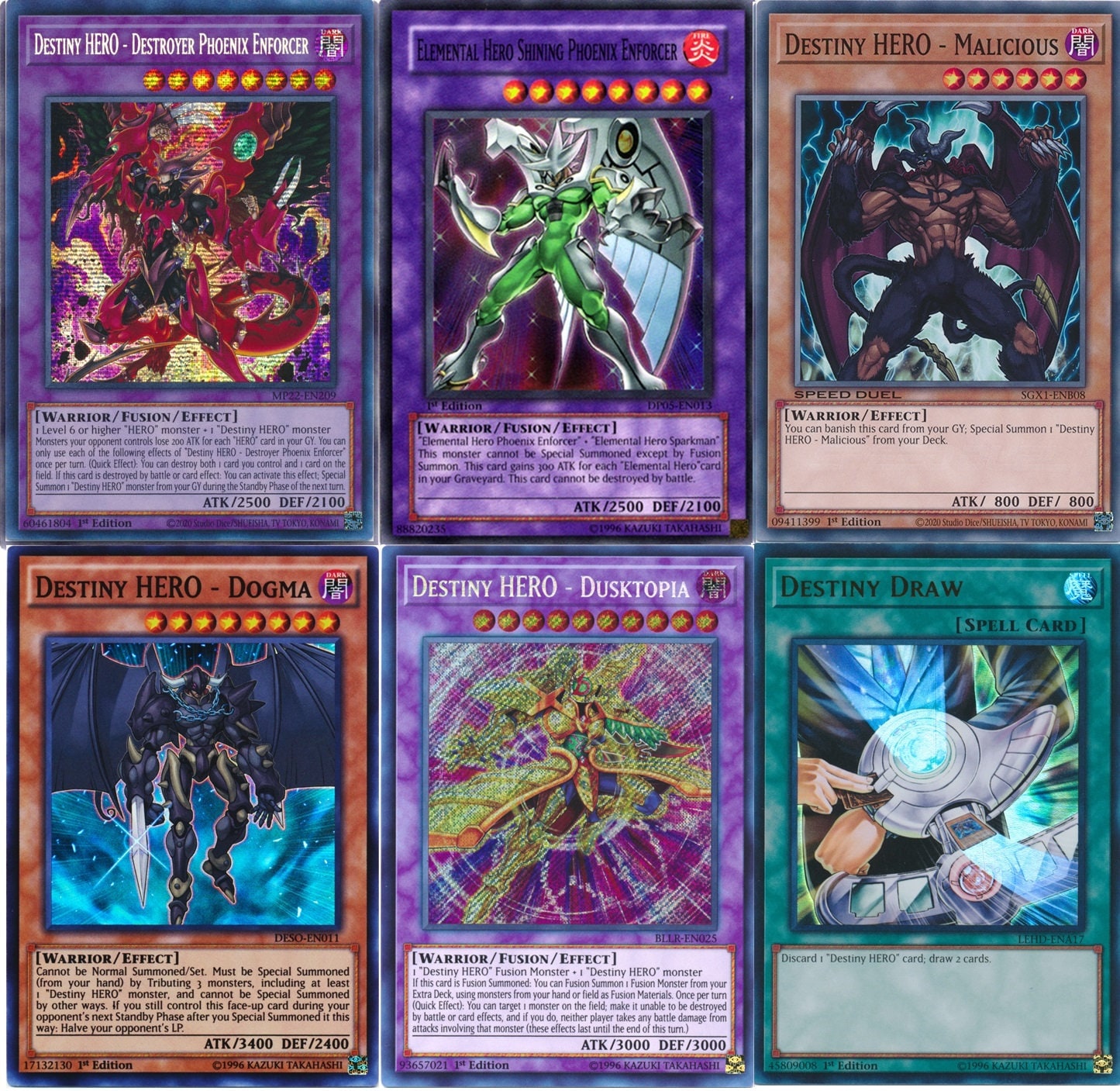 Yugioh Aster Phoenix 2024 Deck Destiny Hero Destroyer Phoenix Enforcer NM - Etsy UK