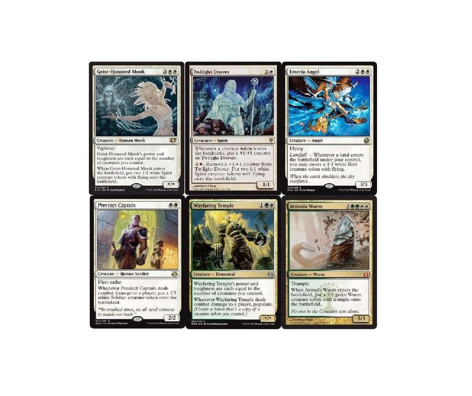 Tokens 60 Cards- Magic The Gathering Green White Deck Armada Wurm ...