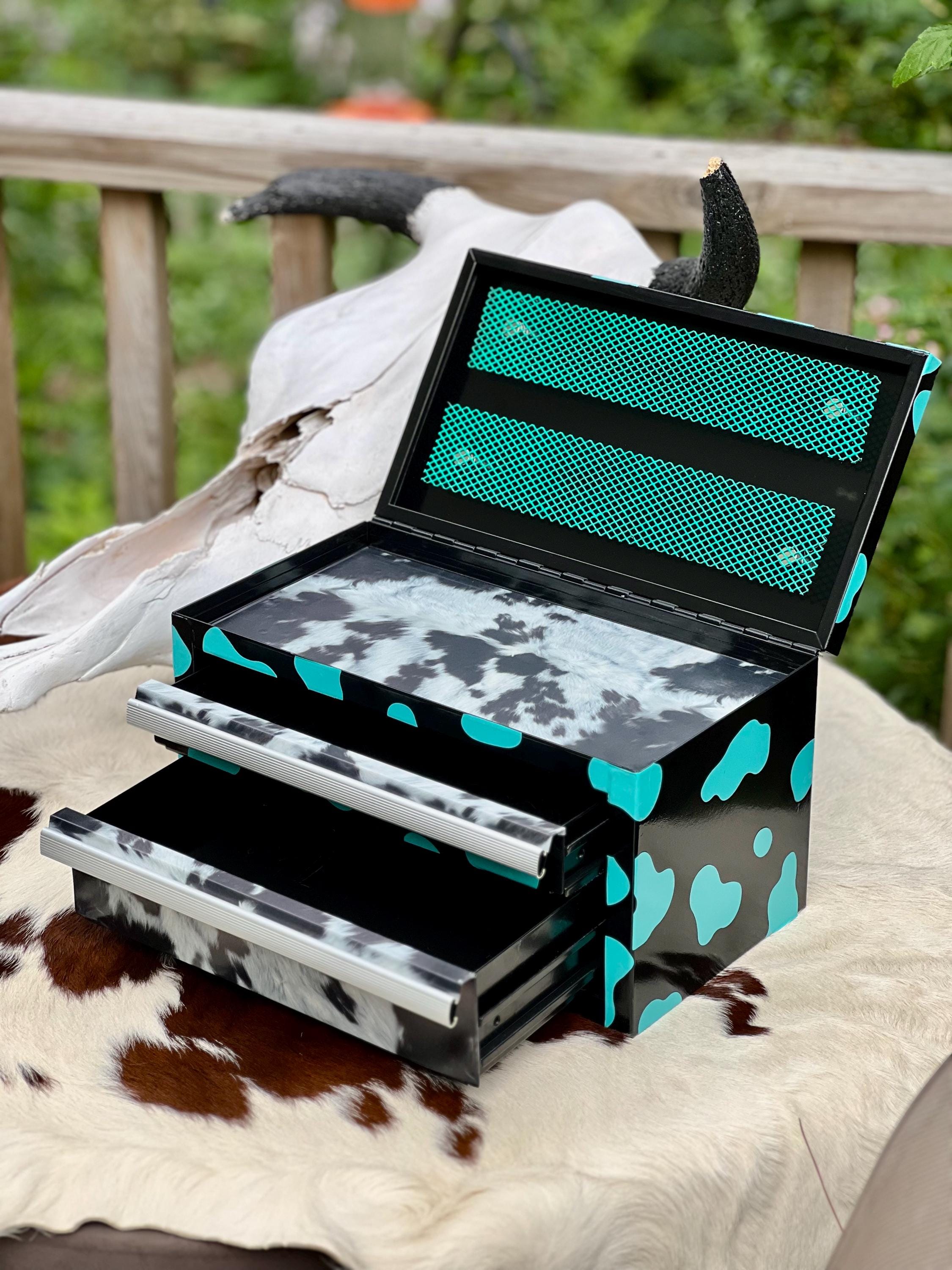 Custom Cow Print Jewelry Toolbox - Etsy