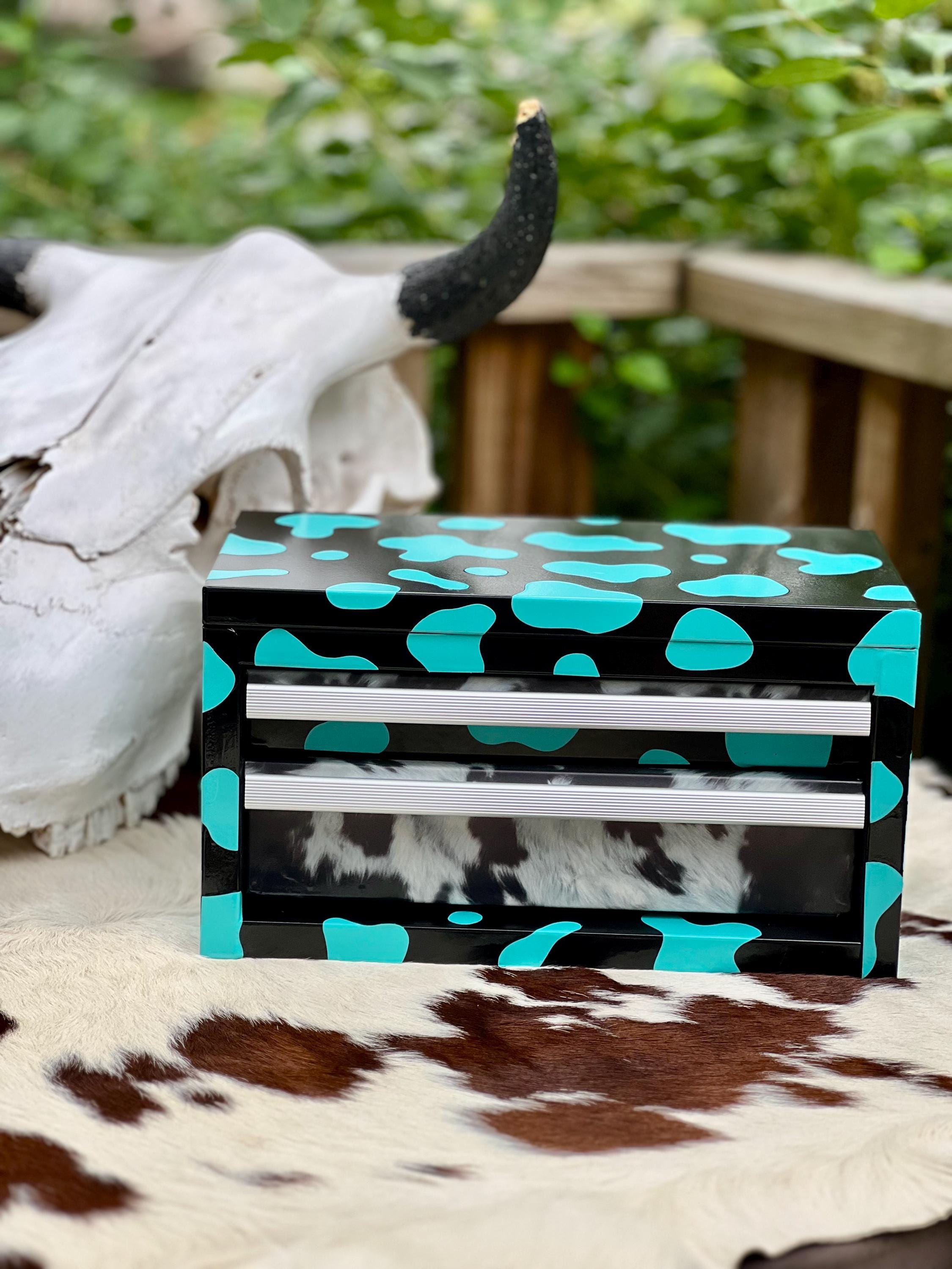 Custom Cow Print Jewelry Toolbox - Etsy