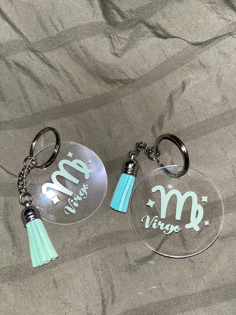 Astrology Sign Keychains - Etsy