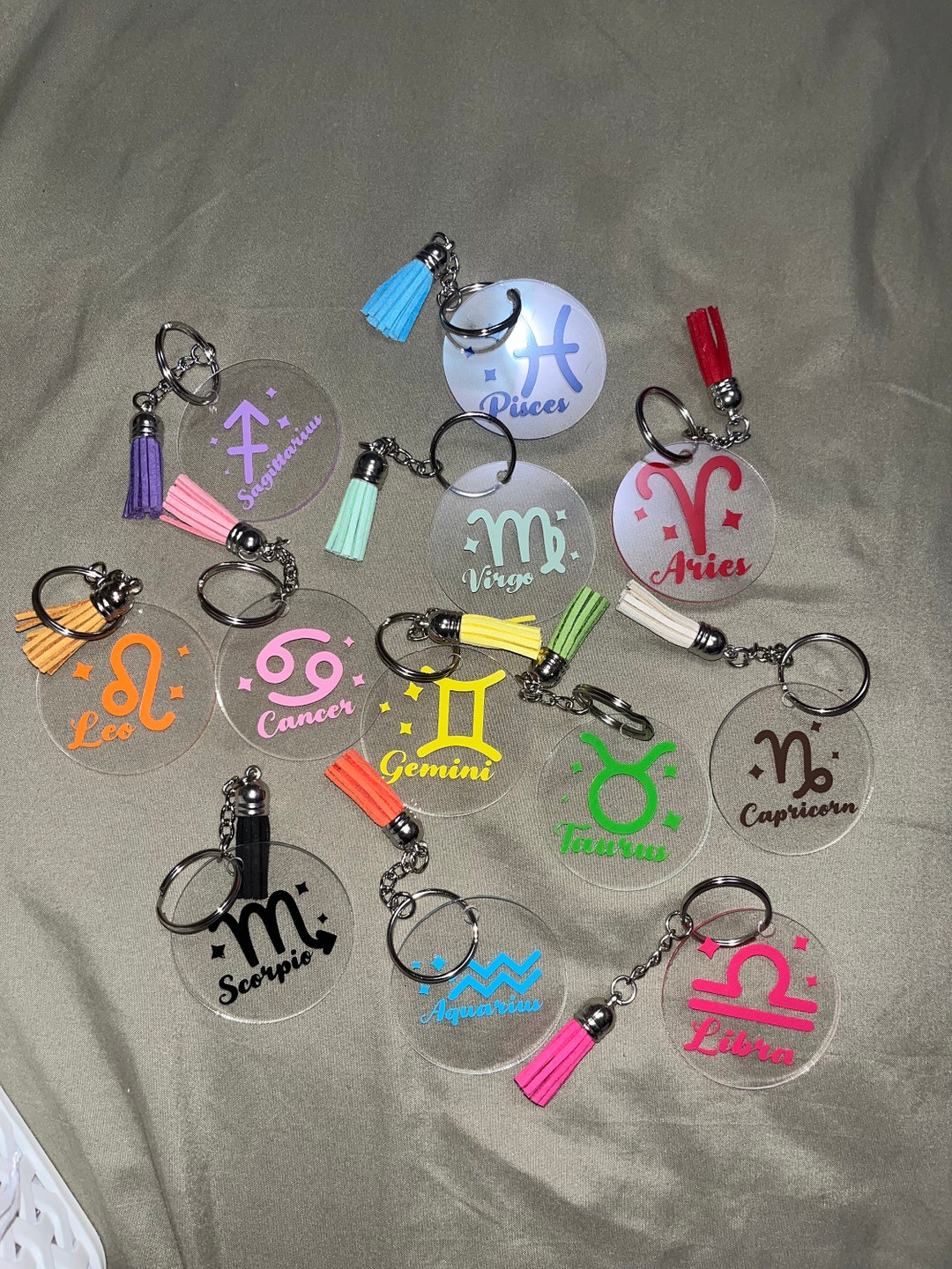 Astrology Sign Keychains - Etsy