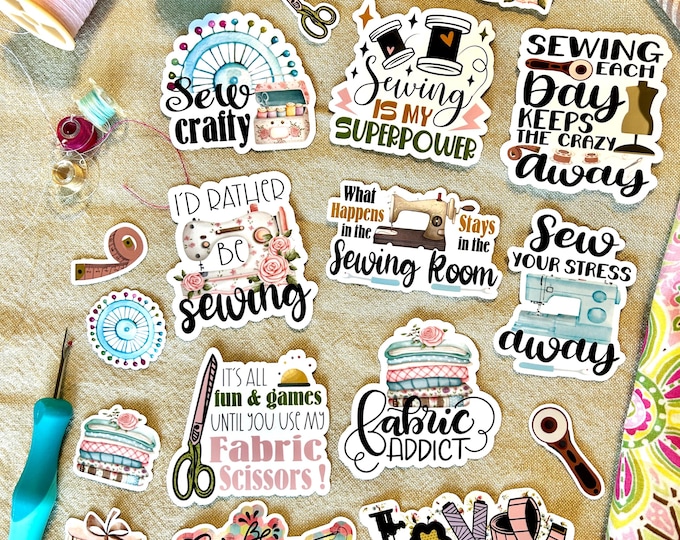 Sew This is Love, Cute Sewing Stickers, Sewing Machine Sticker ...