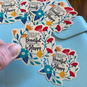 Happy Sticker,beautiful Reasons to Be Happy Sticker,be Happy Sticker ...