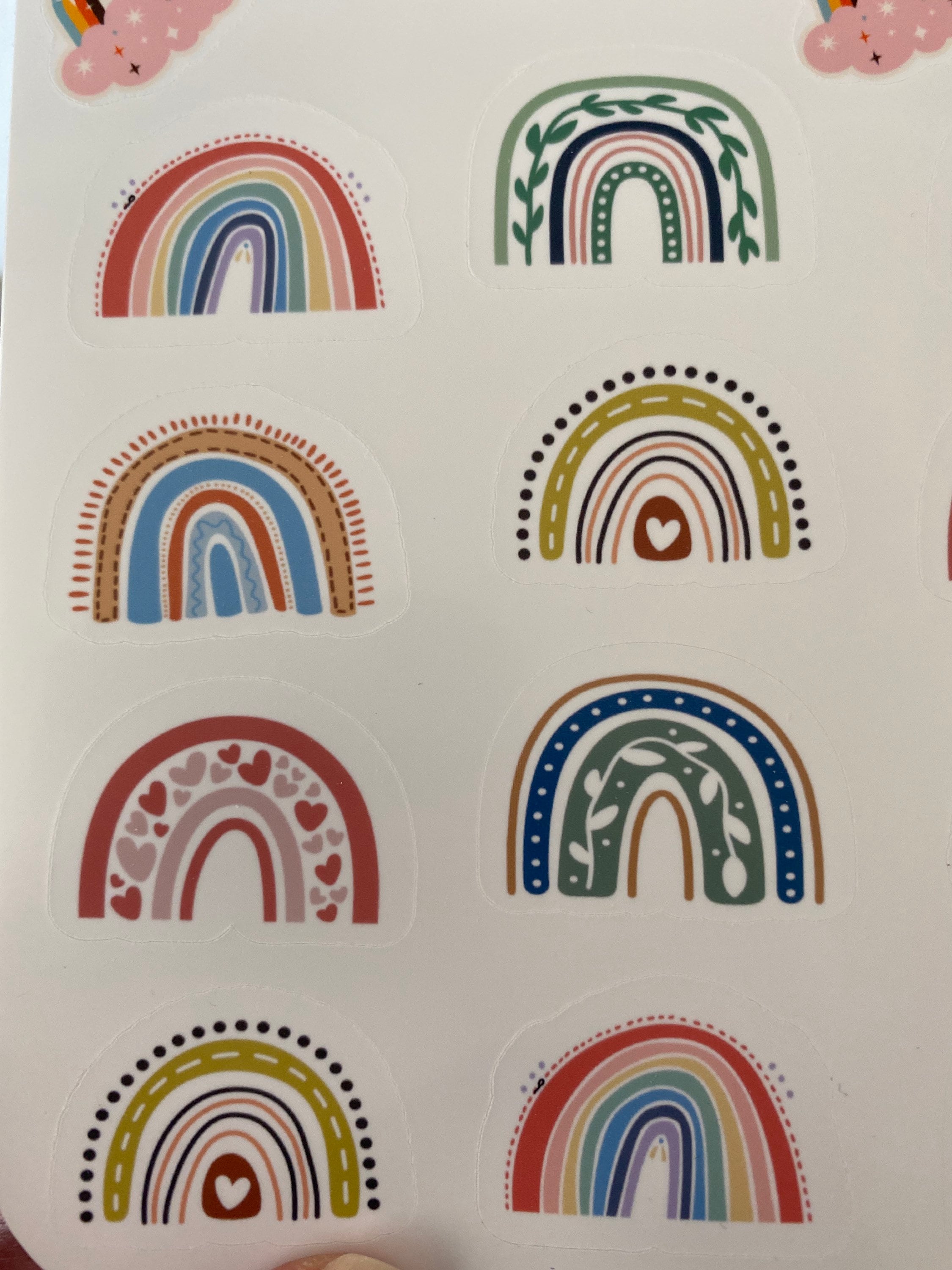 Boho Rainbow Stickersrainbow Sticker Sheet Artsy | Etsy