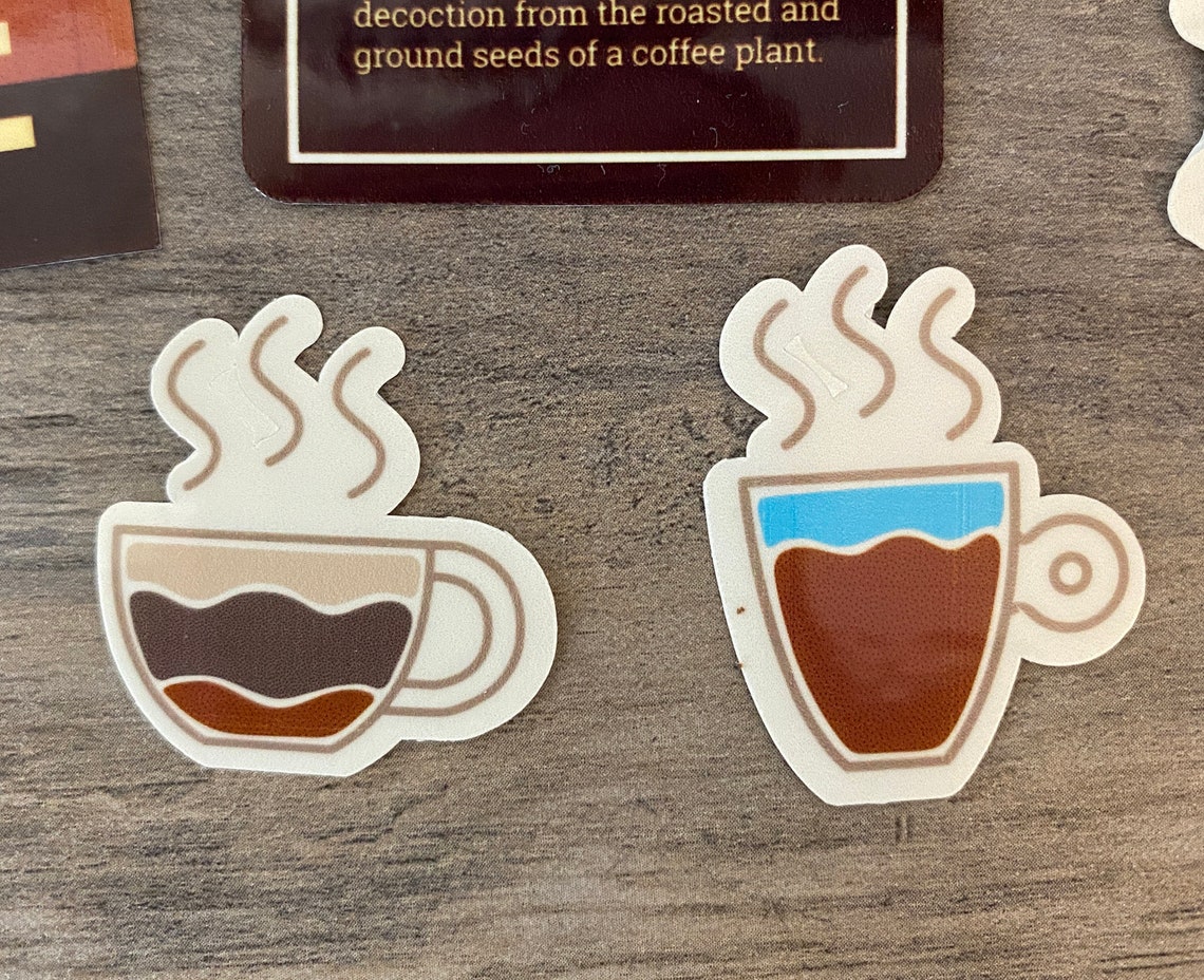 Coffee Stickercoffee Addict Sticker Packcoffee Decalartsy | Etsy UK