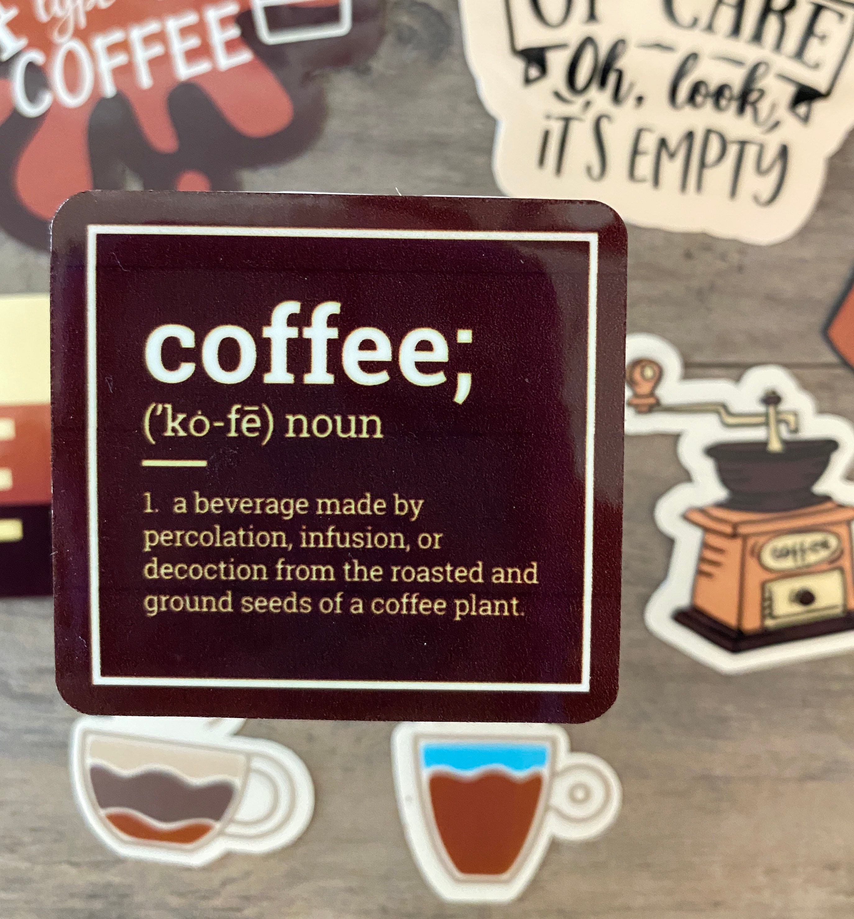 Coffee Stickercoffee Addict Sticker Packcoffee Decalartsy | Etsy UK
