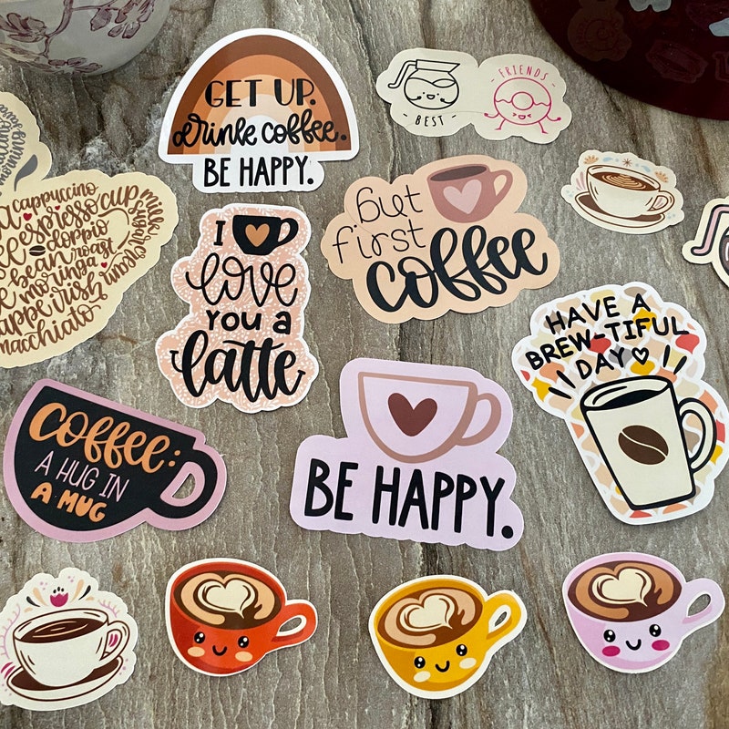 Coffee Stickers - Etsy